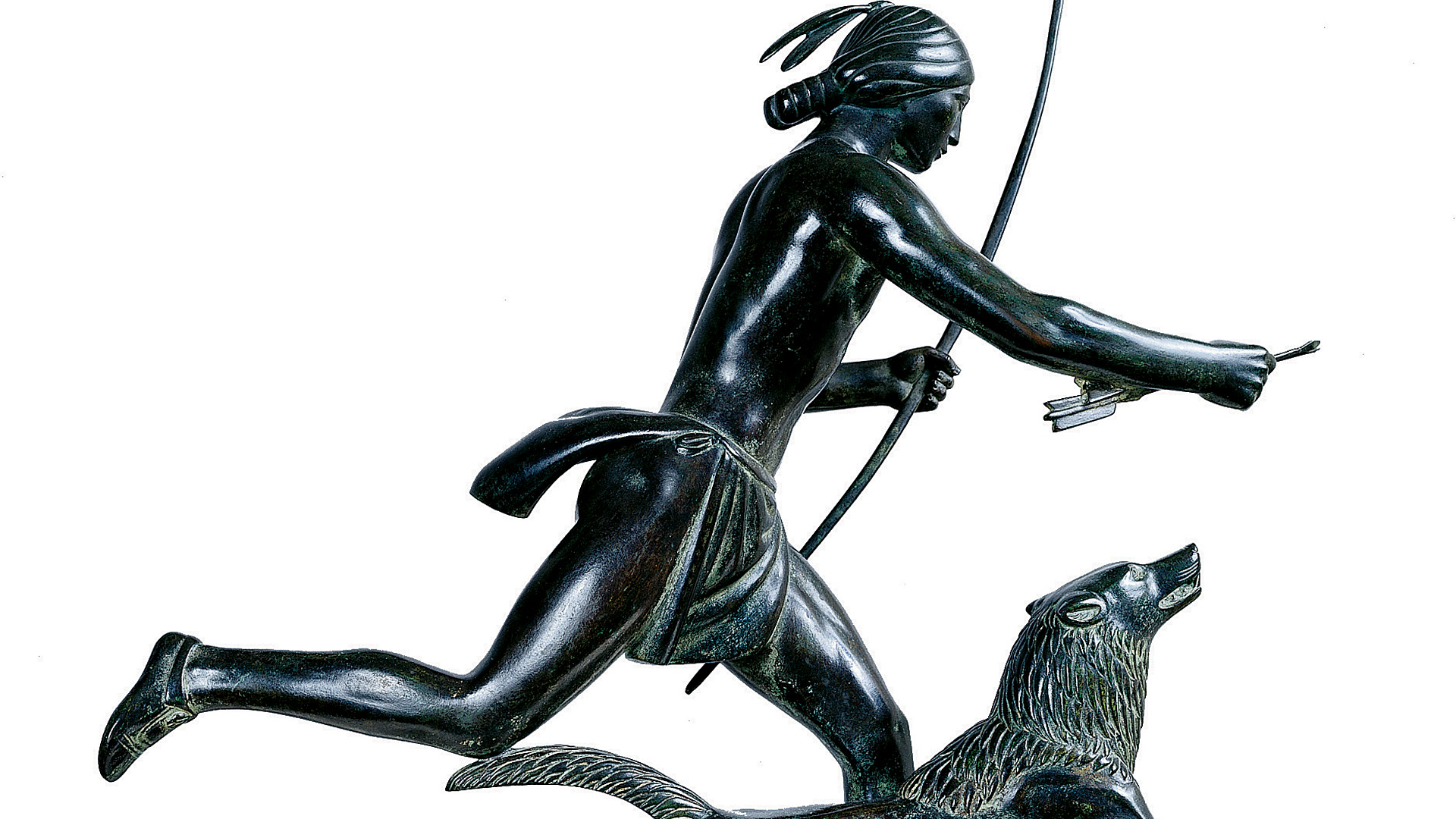 Native American Hunter and His Dog - Dayton Art Institute