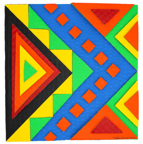 Colorful Cardboard Collage - Dayton Art Institute